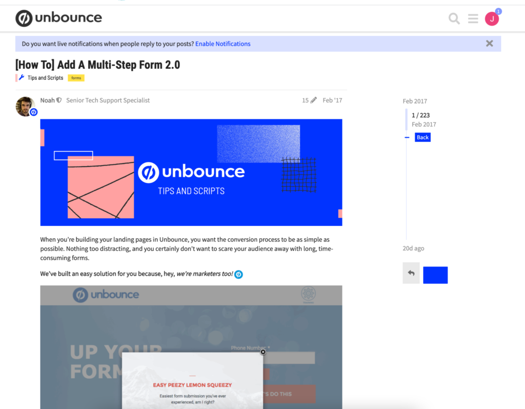 [Tutorial] Create Unbounce Multi Step Forms: No Coding Needed