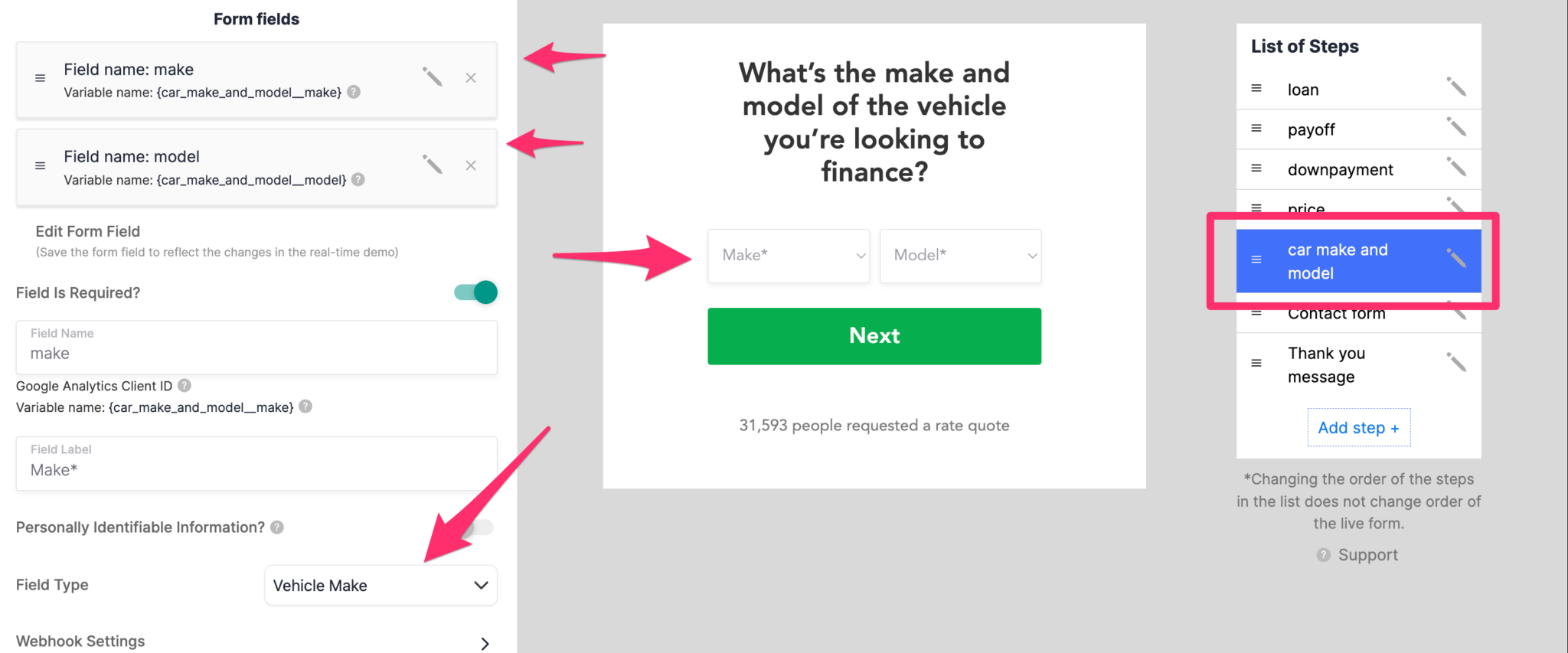 How to Create a Car Make/Model Dynamic Dropdown In Forms